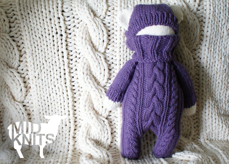 DIY Knitting PATTERN Cable Knit Teddy Bear Stuffie Size: - Etsy