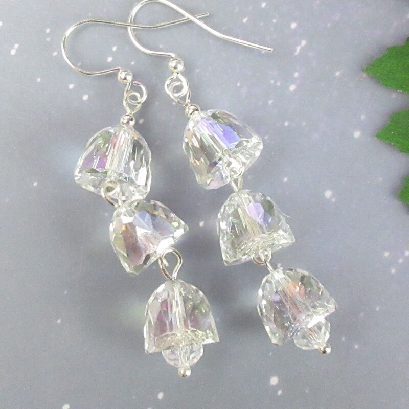 Crystal Chain Earrings - Etsy