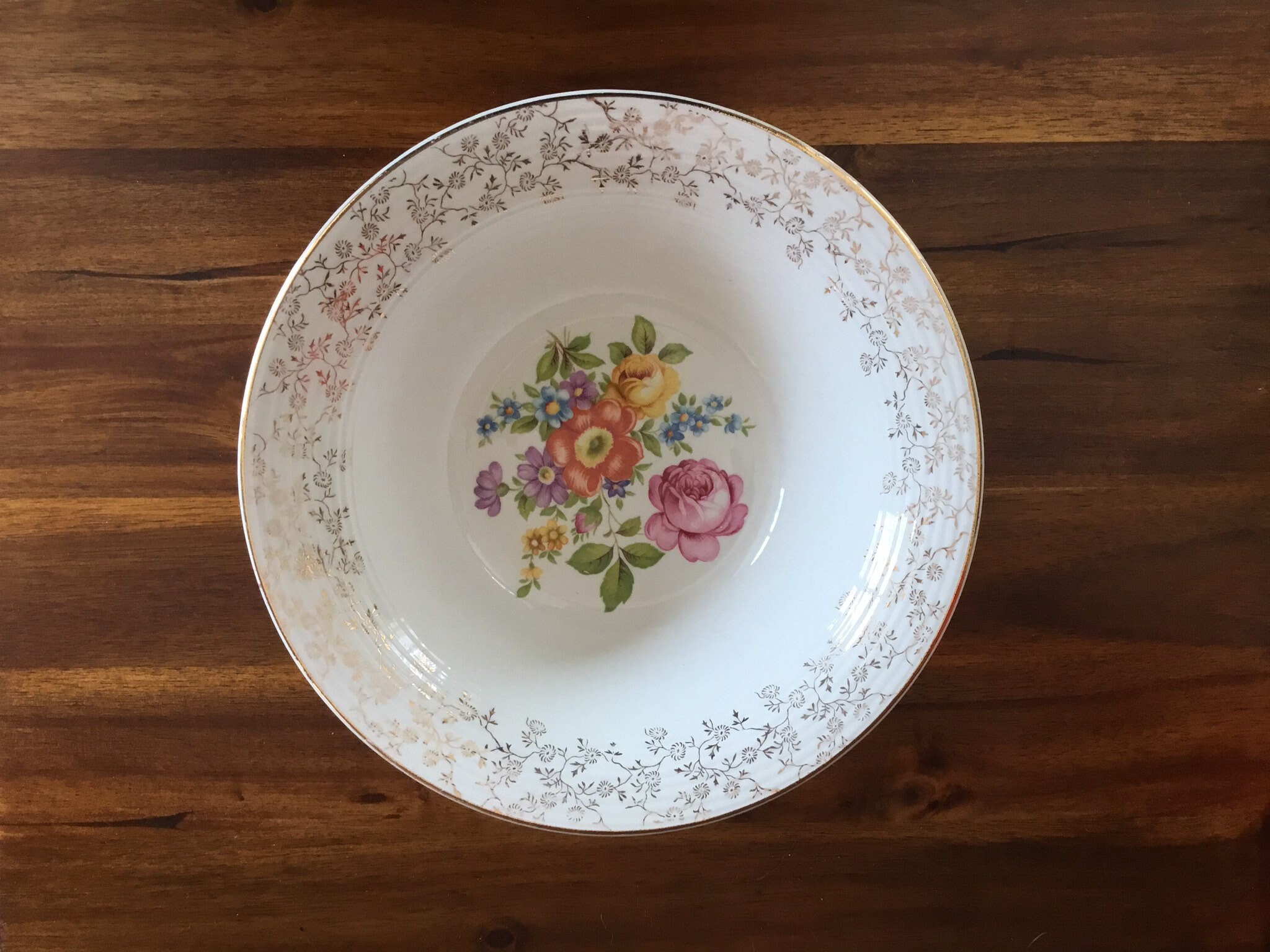 Vintage Limoges Bowl Meissen Rose by Triumph Serving Bowl - Etsy