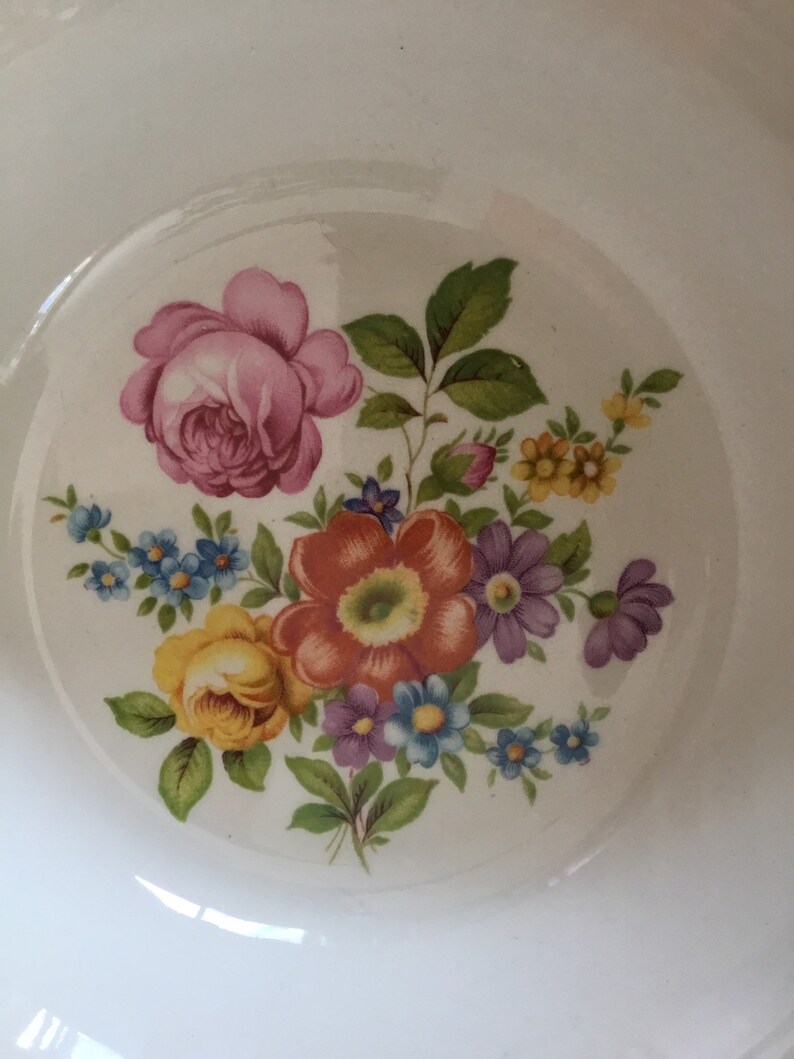 Vintage Limoges Bowl Meissen Rose by Triumph Serving Bowl | Etsy
