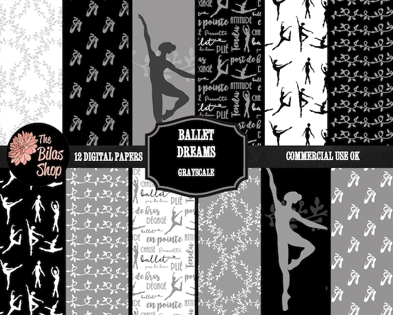 Ballerina Digital Paper Ballerina Theme Scrapbook Paper - Etsy