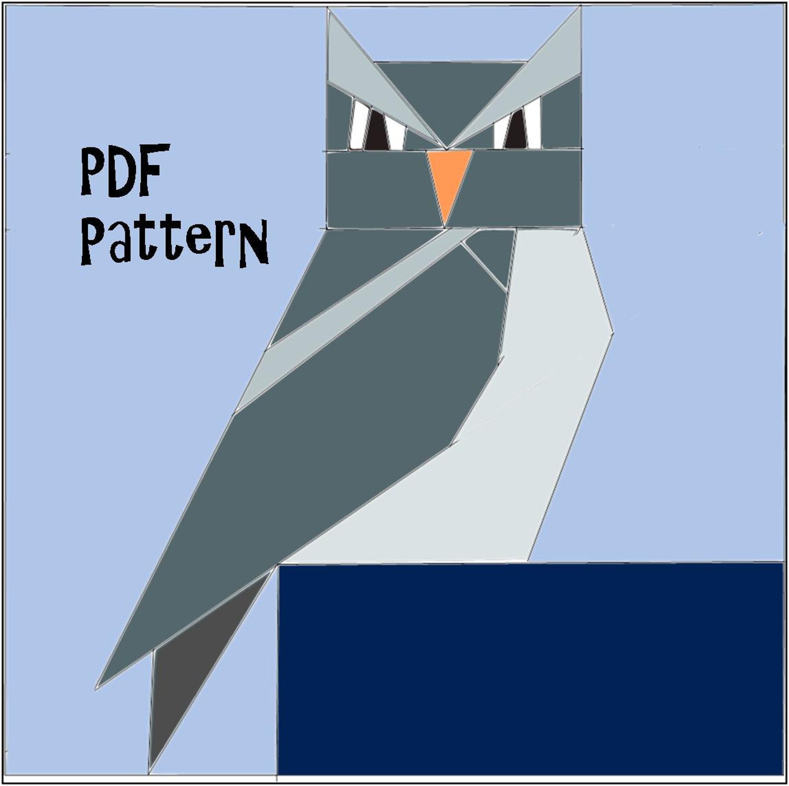 Paper Pieced Owl PDF Pattern - Etsy
