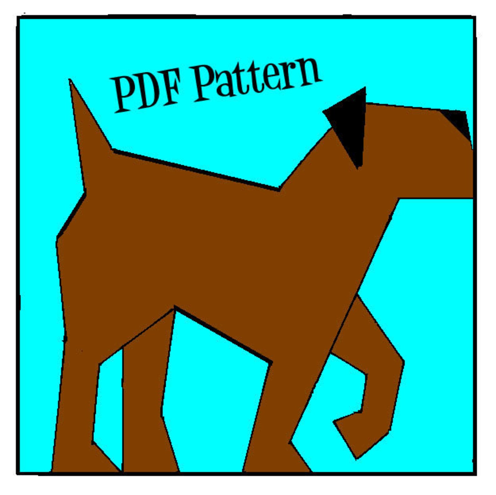 Paper Pieced Dog PDF Pattern - Etsy