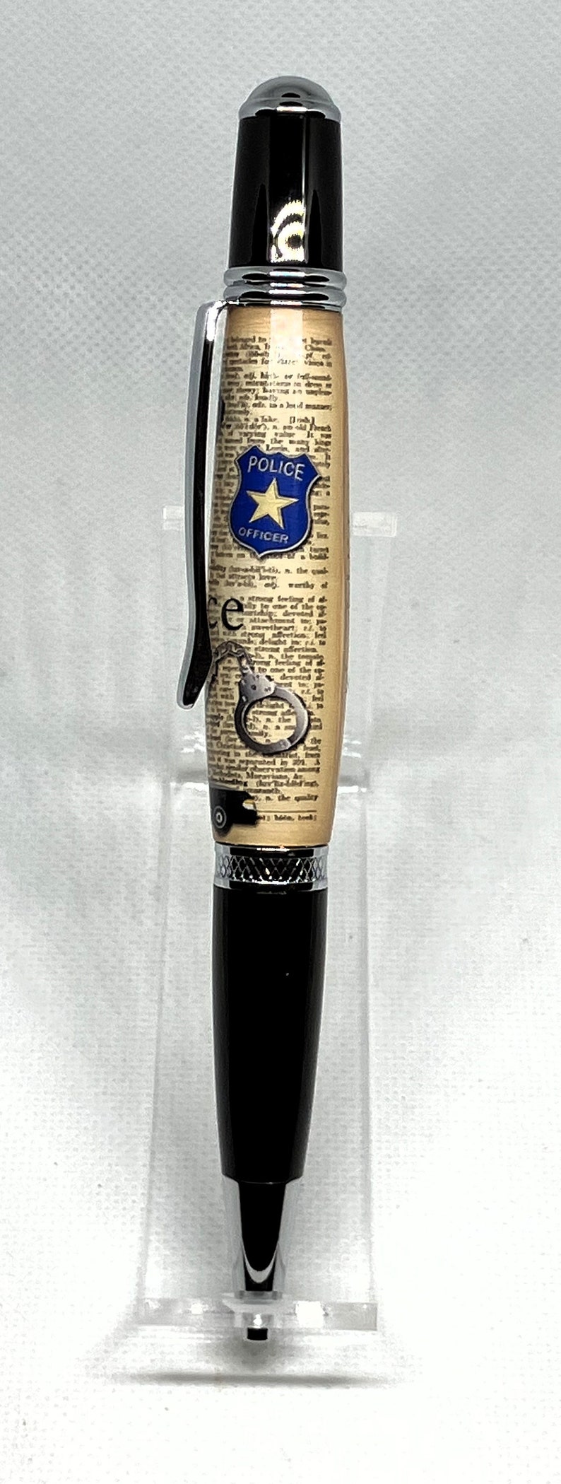 Handcrafted Police Ballpoint Twist Pen, Handmade Custom Luxury Pens ...