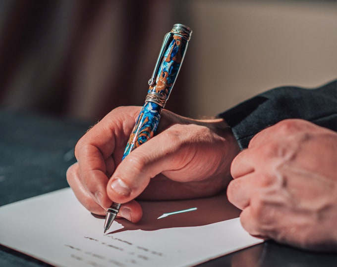 Handcrafted Antique Brass and Pewter Roller Ball, Handmade Custom ...