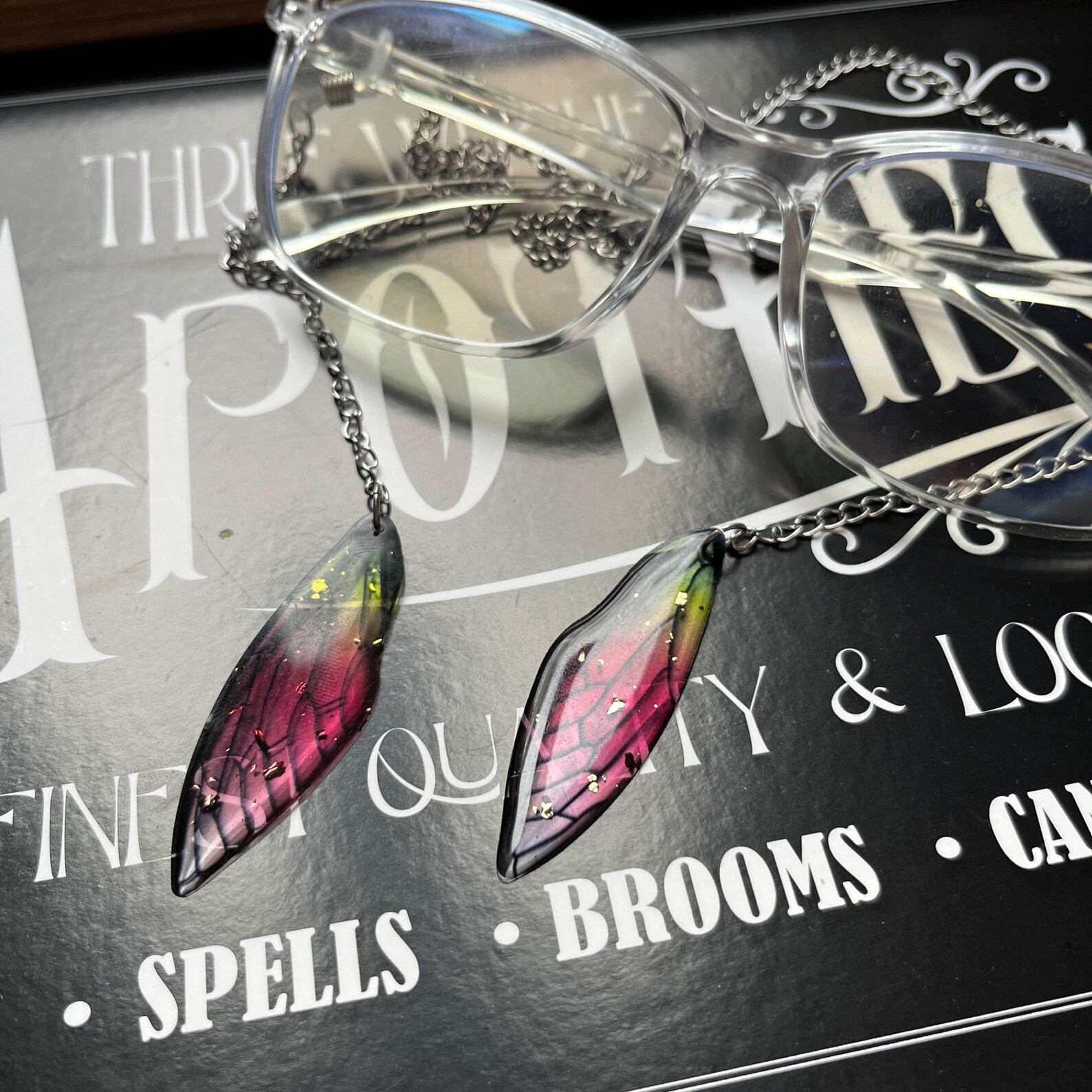 Faerie Eyeglasses Chains With Charms - Acrylic Charms, Fae - Etsy