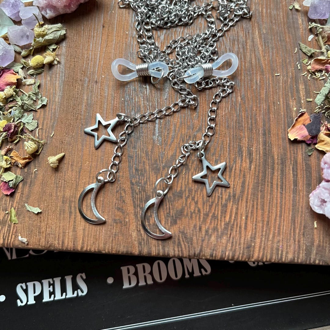 Celestial Eyeglasses Chains With Charms - Sun and Moon, Eyewear - Etsy