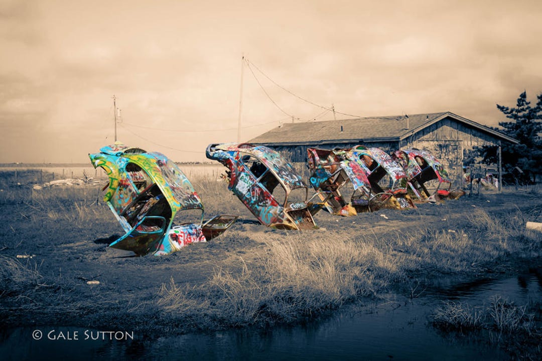 Route 66, Fine Art Photo, Beetle Ranch, Texas, Painted Cars, Rt. 66 ...