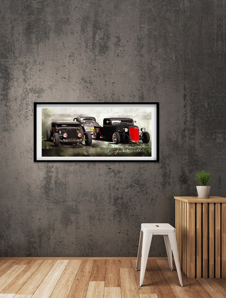 Rat Rod Trio, Fine Art Photo, Old Car Art, Retro Art, Rat Rods, Hot ...