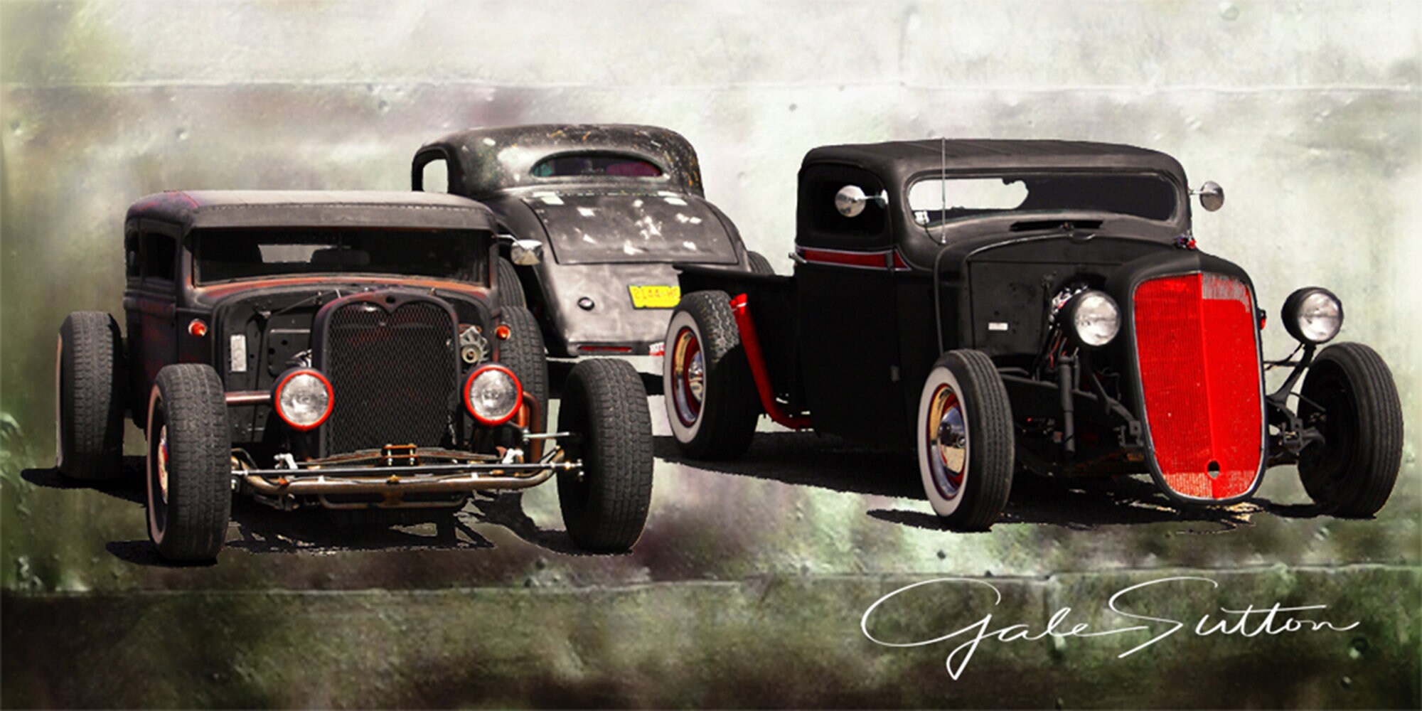 Rat Rod Trio, Fine Art Photo, Old Car Art, Retro Art, Rat Rods, Hot ...