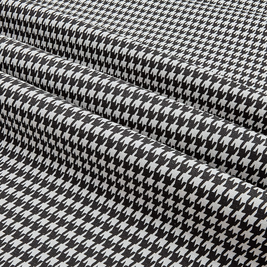 2 Black Houndstooth Curtains Small Curtains or 2 Story Drapes Custom ...