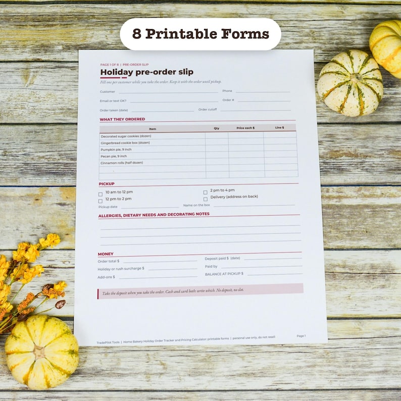 Home Bakery Order Tracker Spreadsheet, Bakery Pricing Calculator Google ...