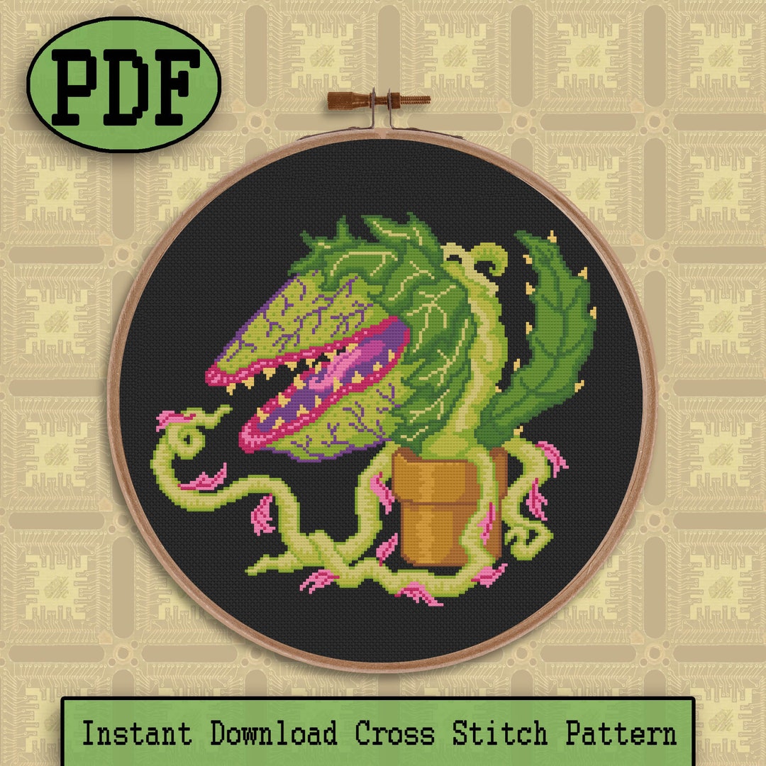 Audrey Cross Stitch Pattern, Monster Cross Stitch, Movie Cross Stitch ...