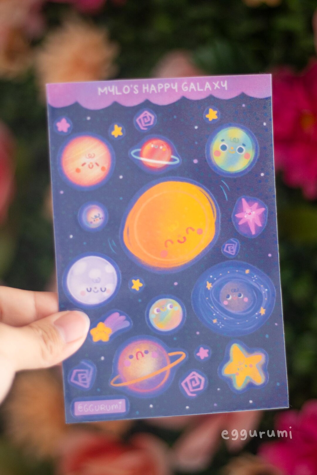 Mylo's Happy Galaxy | Space Sticker Sheet | Kawaii Stickers | Cute ...