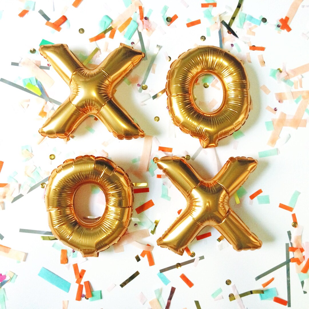 Mini 7 Inch Gold Silver Mylar Letter and Number Balloon - Air Fill ...