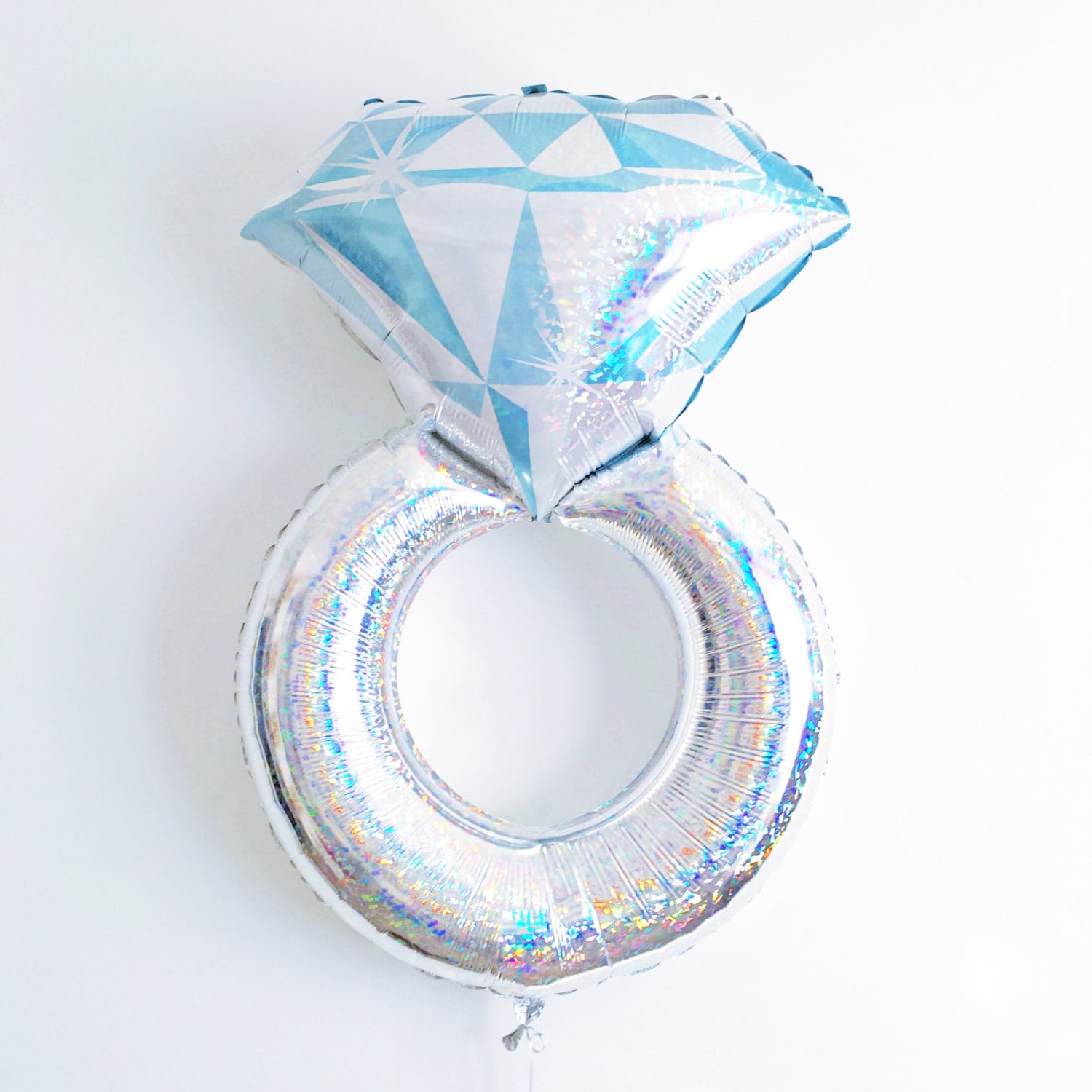 Jumbo Holographic Wedding Engagement Ring Mylar Foil Balloon ...