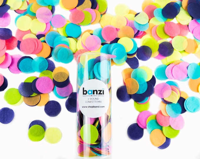 Primary Color Confetti Tissue Paper Round Confetti Balloon Birthday ...