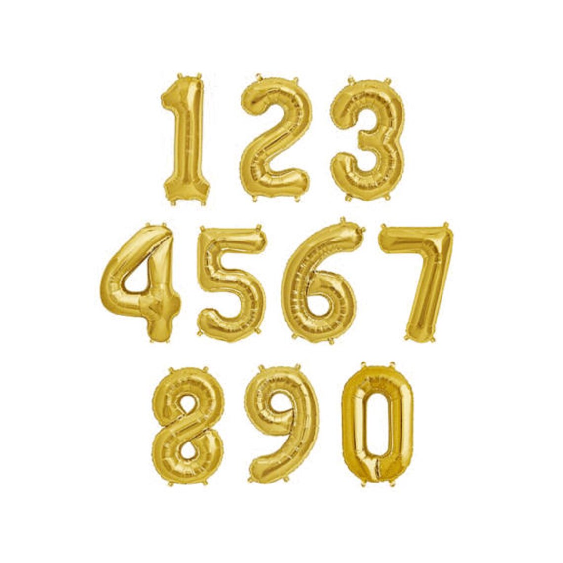 16 Gold Letter & Number Balloons Air Fill Balloon - Etsy