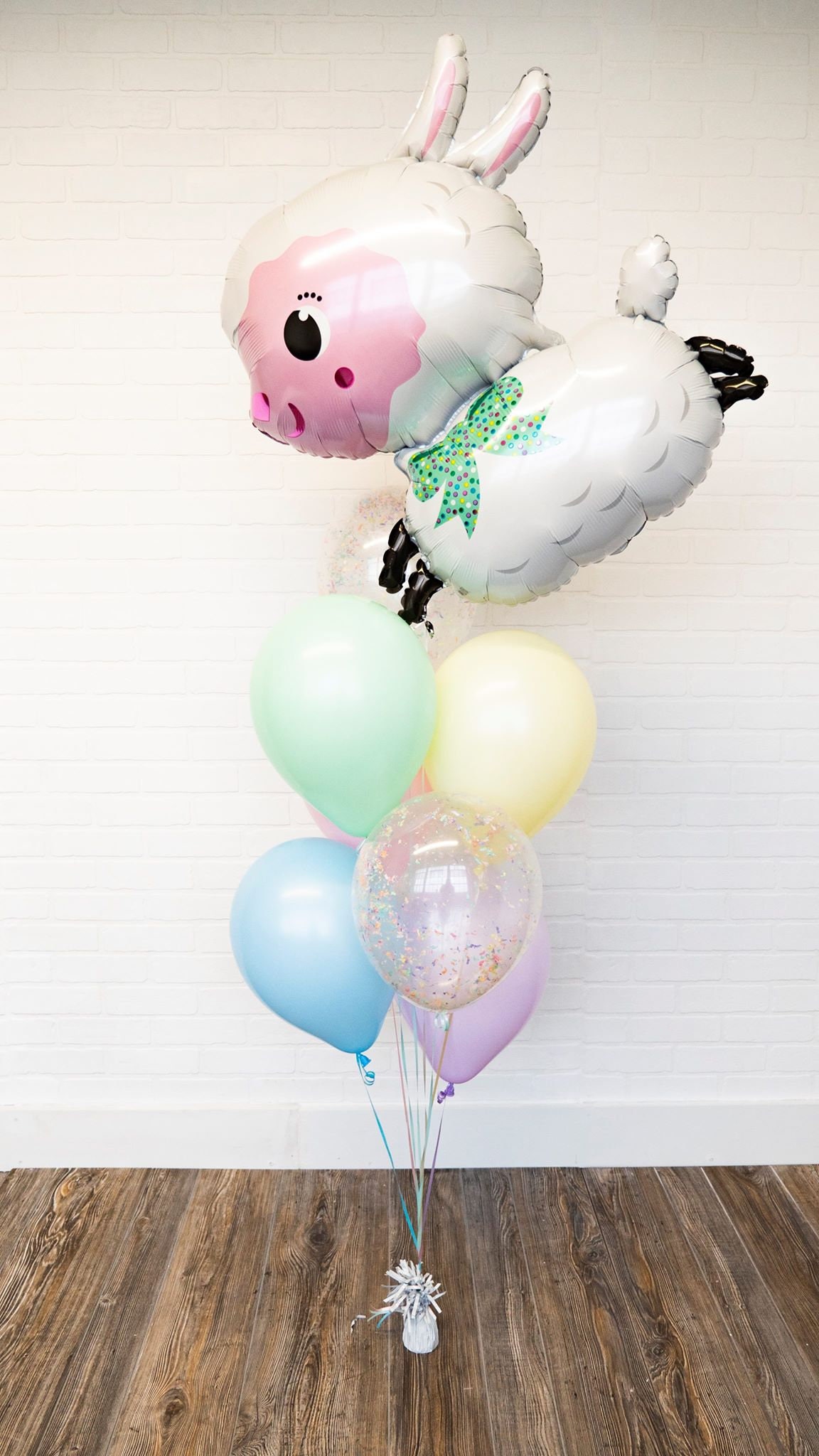 Easter Pastel Lamb Confetti Balloon Bouquet balloon bundle | Etsy