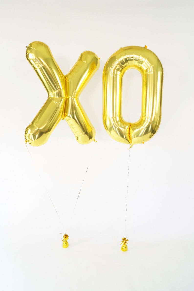 XO Gold 34 Jumbo Mylar Balloons - Etsy