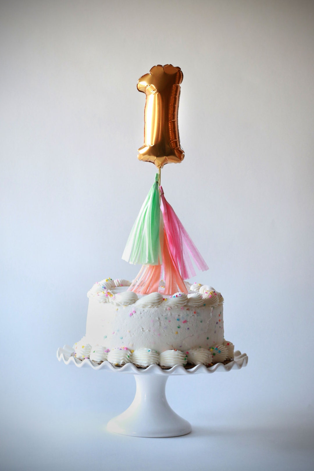 Number Balloon Cake Topper - Gold Silver Foil 7 Inch Mylar Balloon ...