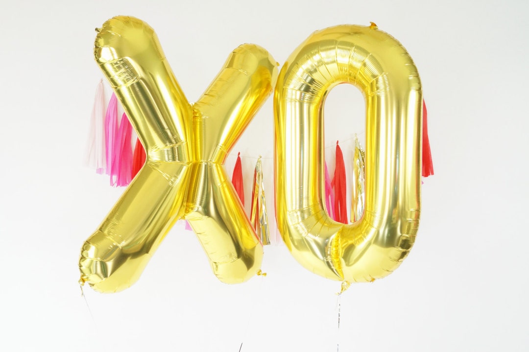 XO Gold 34" Jumbo Mylar Balloons - Etsy