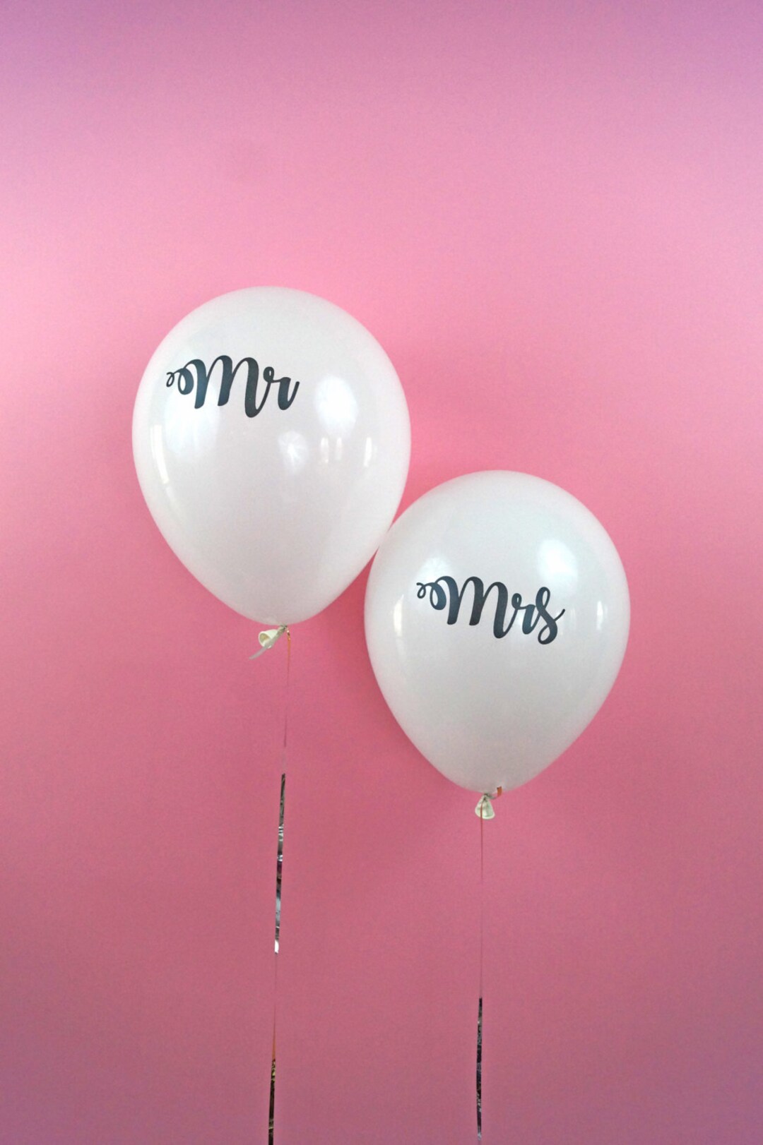 Mr & Mrs White Latex Calligraphy Balloon - Set of 2 - Wedding Bridal ...
