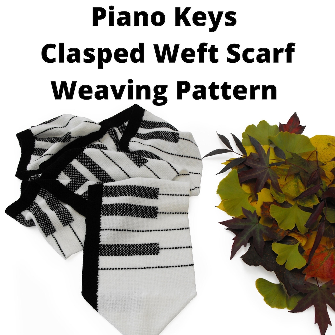 Piano Keys Clasped Weft Scarf Weaving Pattern and WIF File, Clasped ...
