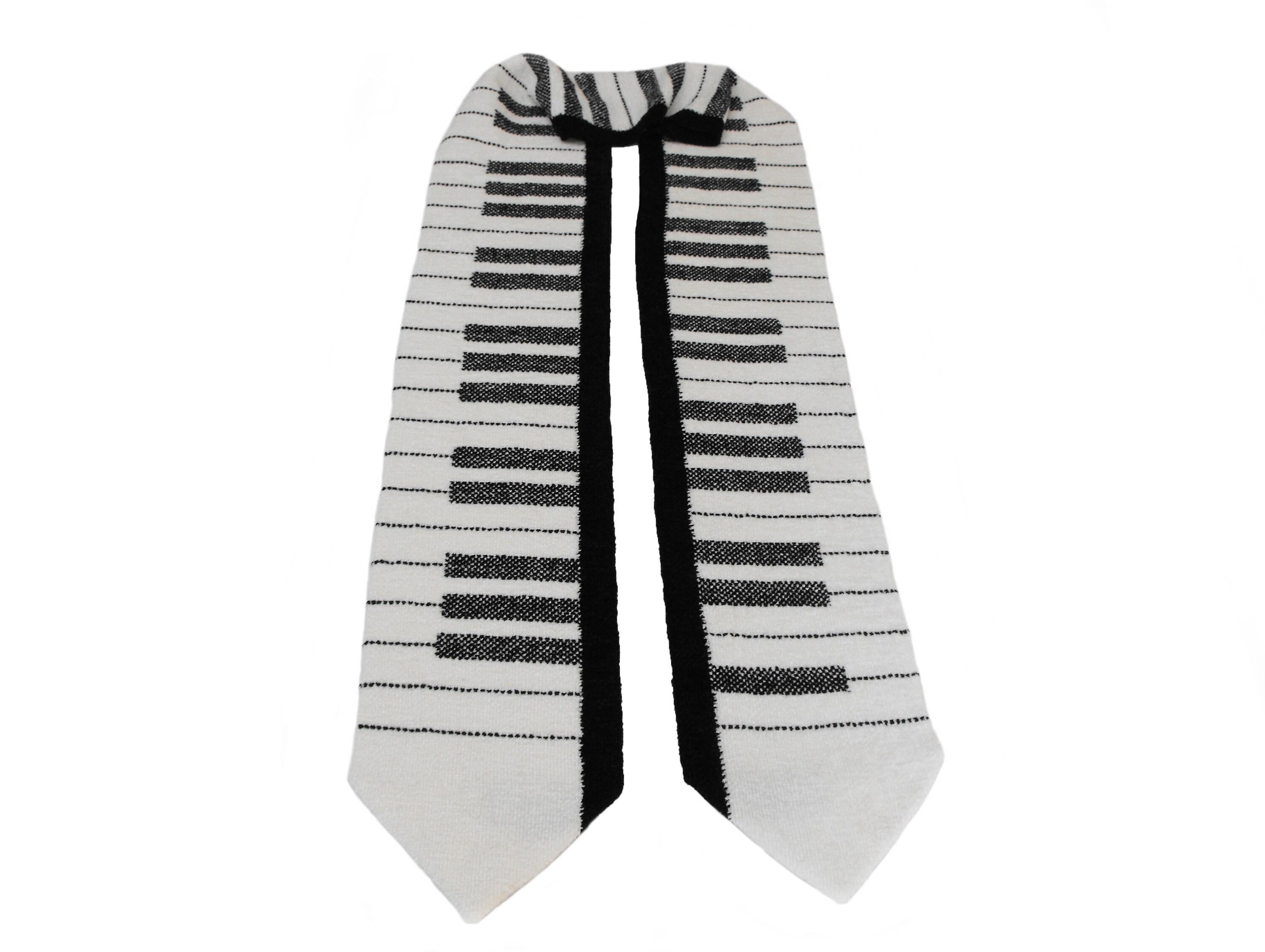 Piano Scarf Handwoven, Piano Key Scarf Music, Black and White Scarf ...