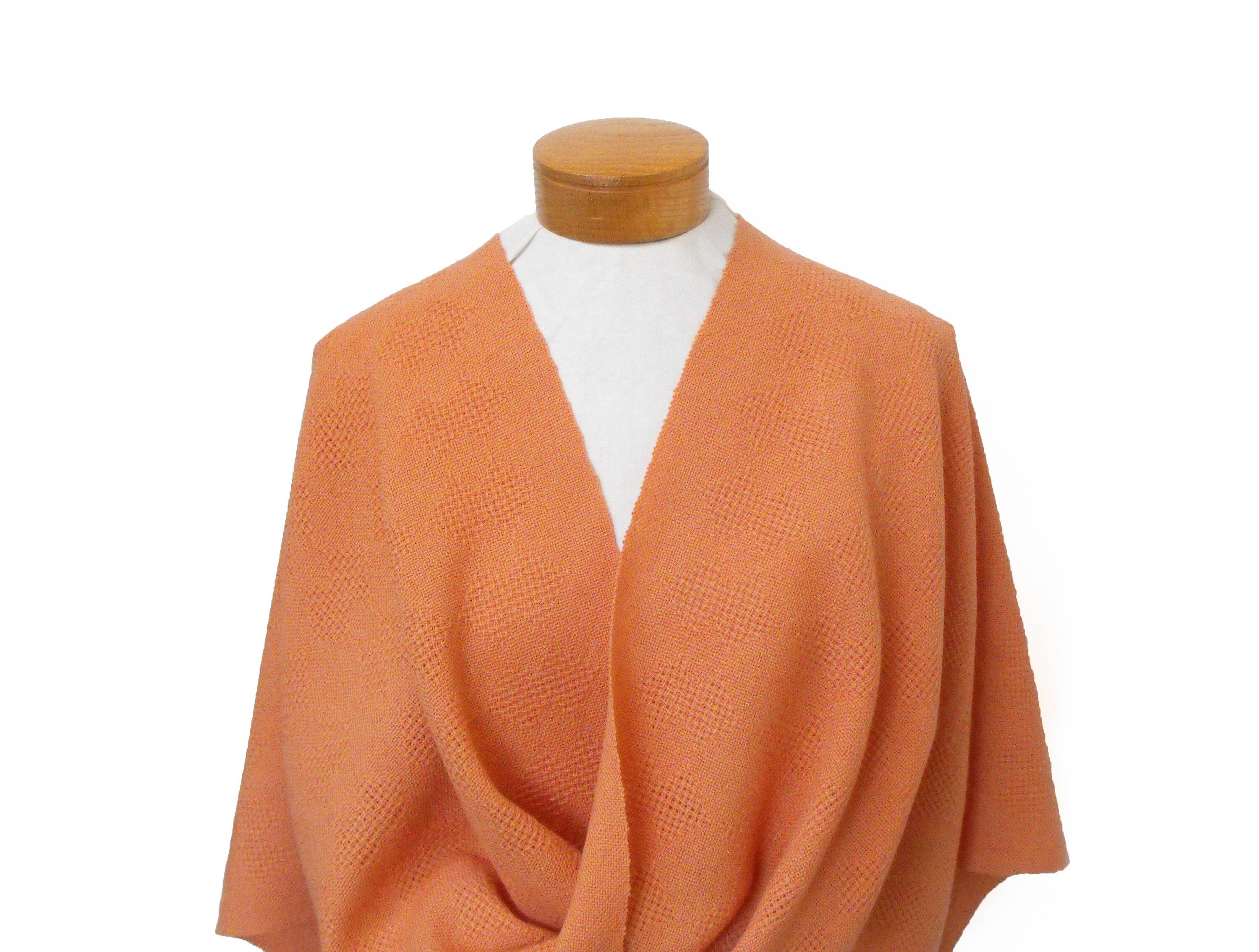 Handwoven Orange Shawl Merino Wool Shawl Orange Shawl Wool - Etsy UK