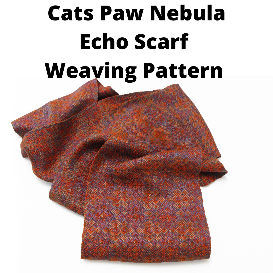 Cats Paw Nebula Echo Scarf Weaving Pattern and WIF File, Echo Weaving ...