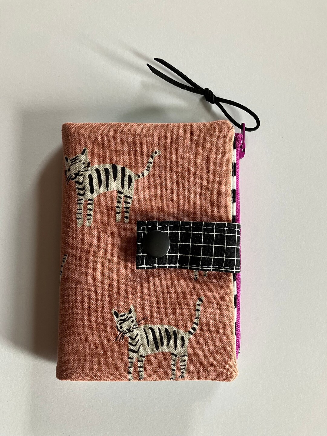 Pink Canvas Tigers Wallet in Ruby Star darlings starry camelia. 8 Card ...