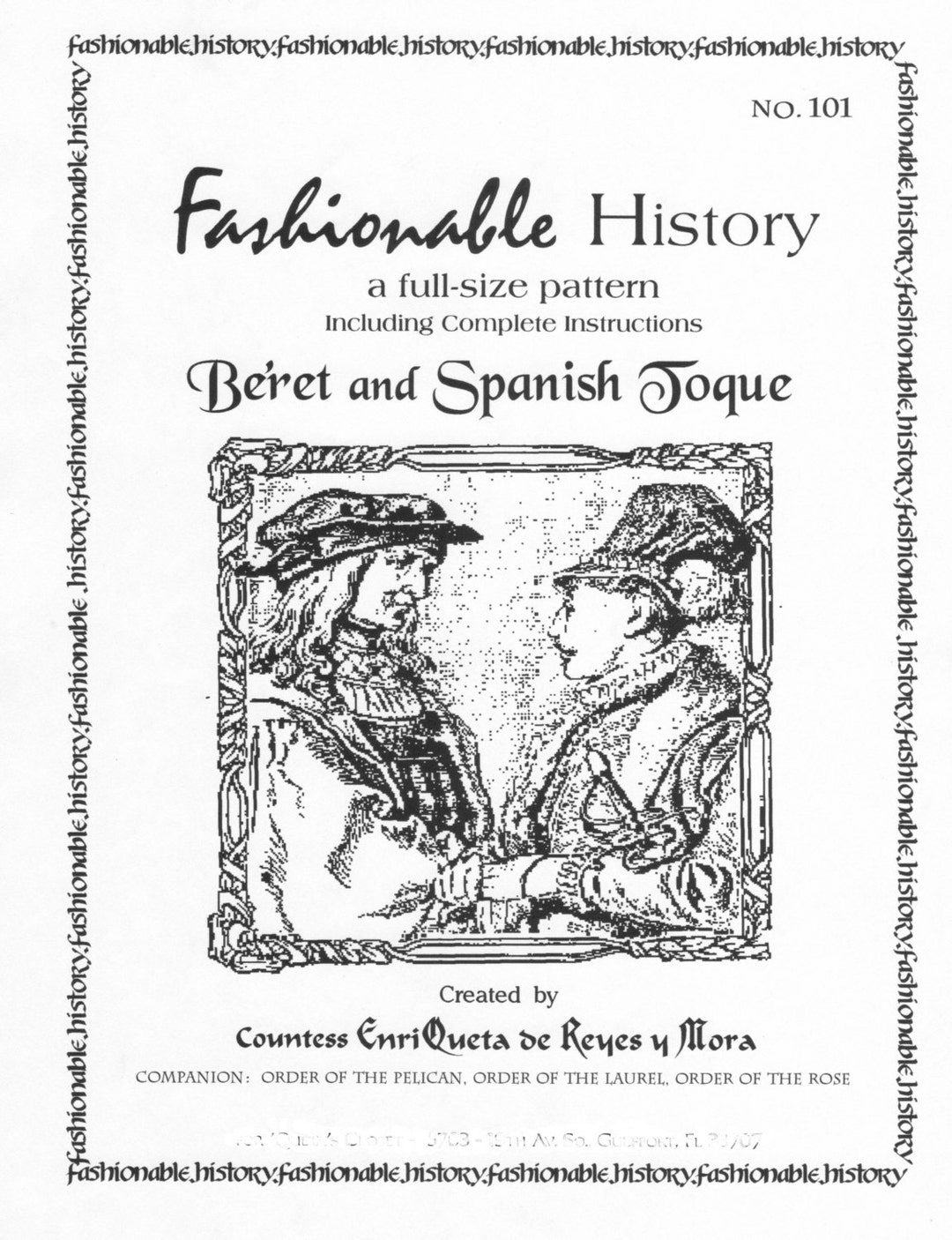 French German Beret & Spanish Toque Pattern by Queta's Closet Pat. No ...