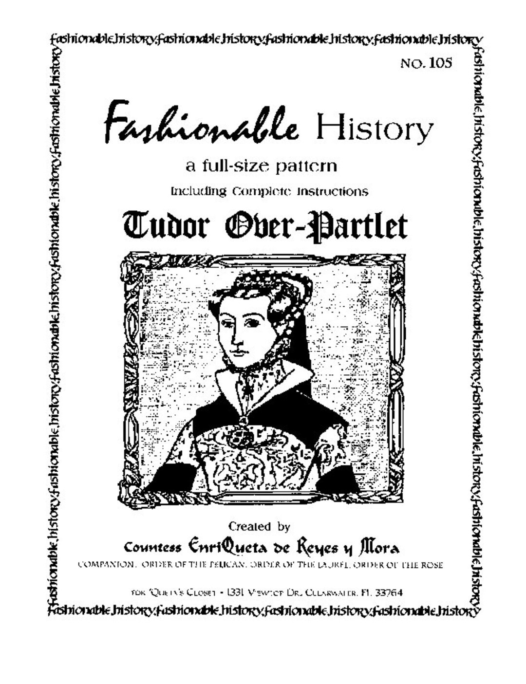 Tudor Over-partlet Pattern by Queta's Closet No.105 - Etsy