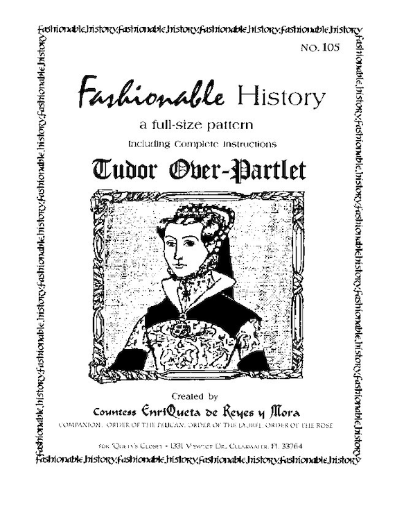Tudor Over-partlet Pattern by Queta's Closet No.105 | Etsy