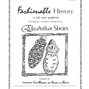 ELIZABETHAN SHOE PATTERN by Queta's Closet No.113 - Etsy