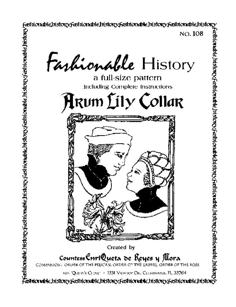 Arum Lily Collar Pattern by Queta's Closet No.108 - Etsy