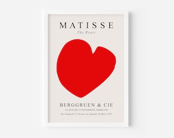 Matisse Heart Print - Etsy