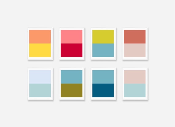 Color Block Abstract Printable Colour Block Colour Prints - Etsy