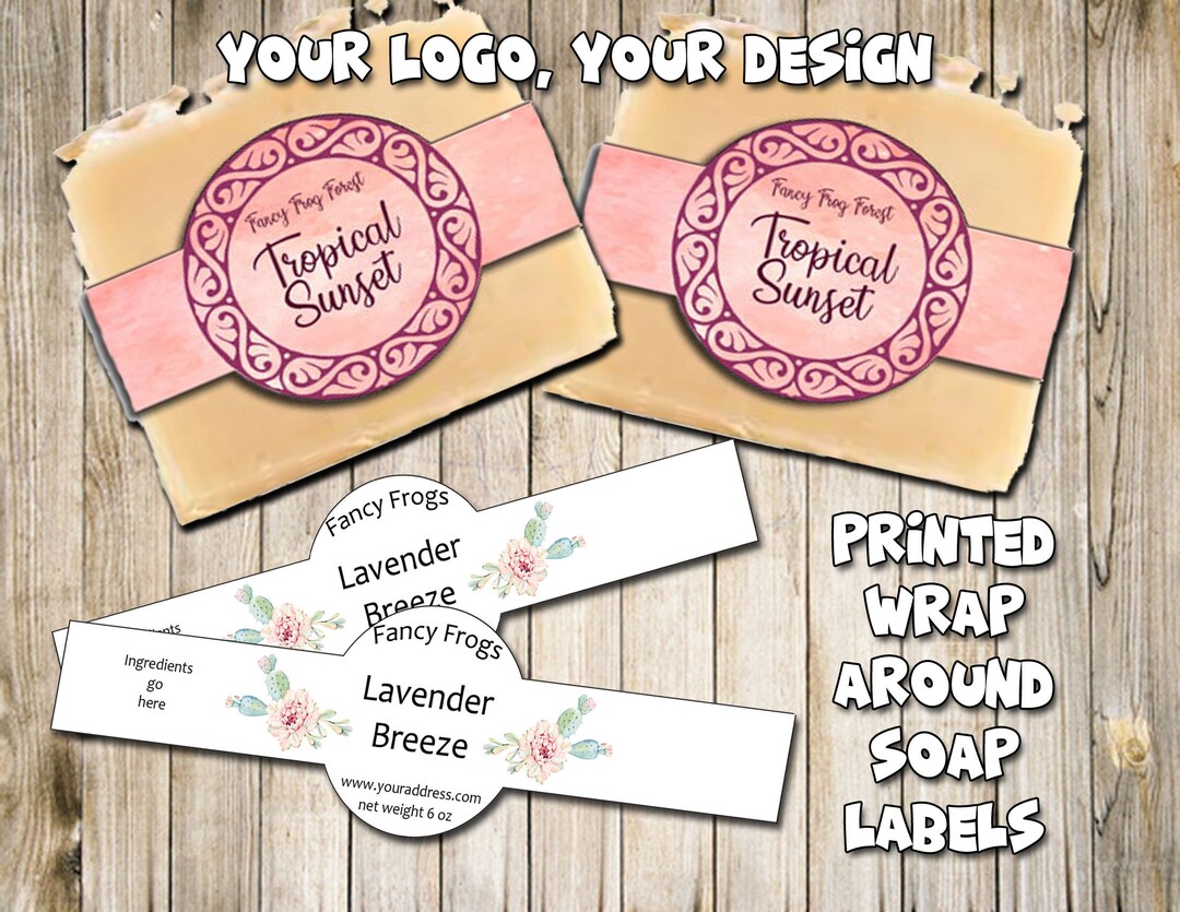 PRINTED Wrap Around Round Sticker Band Labels, These Are Perfect for ...