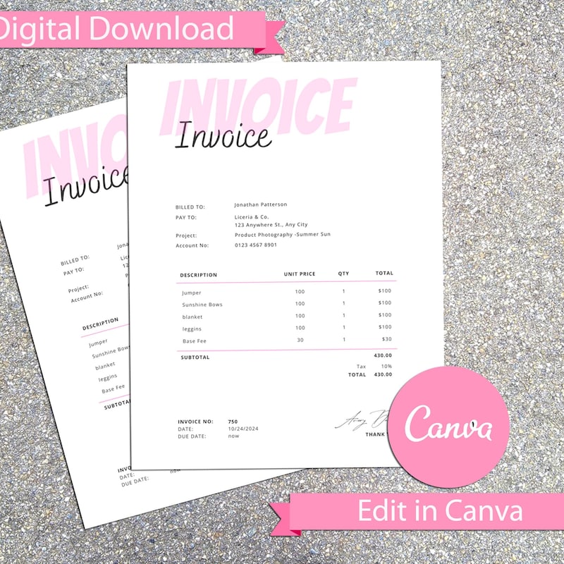 Invoice Add Logo - Etsy
