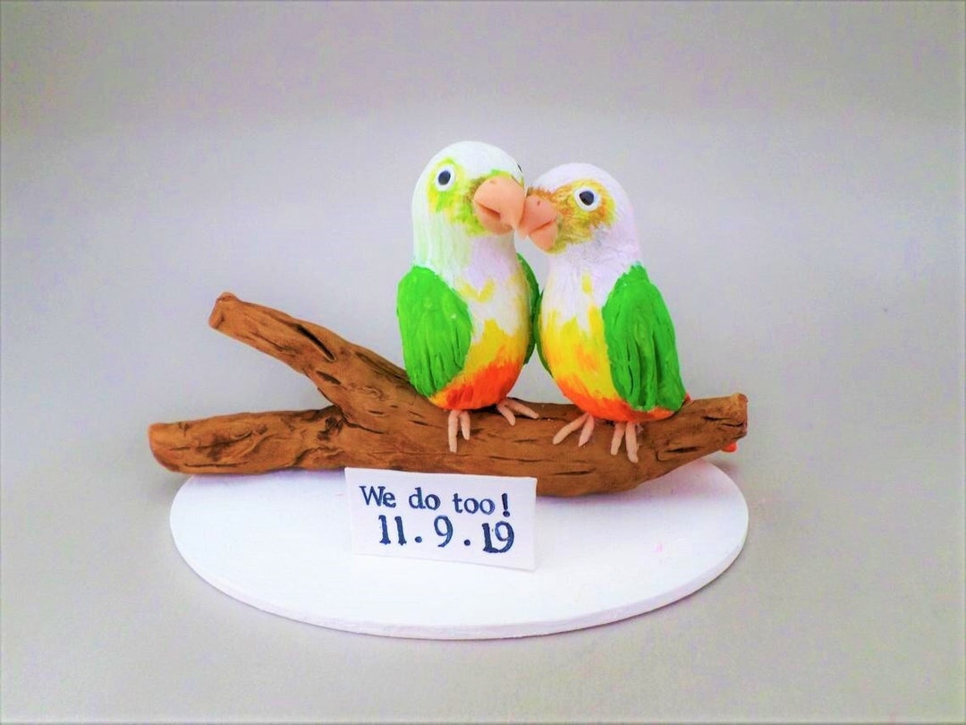 Custom Made Parrot Wedding Cake Topper - Etsy