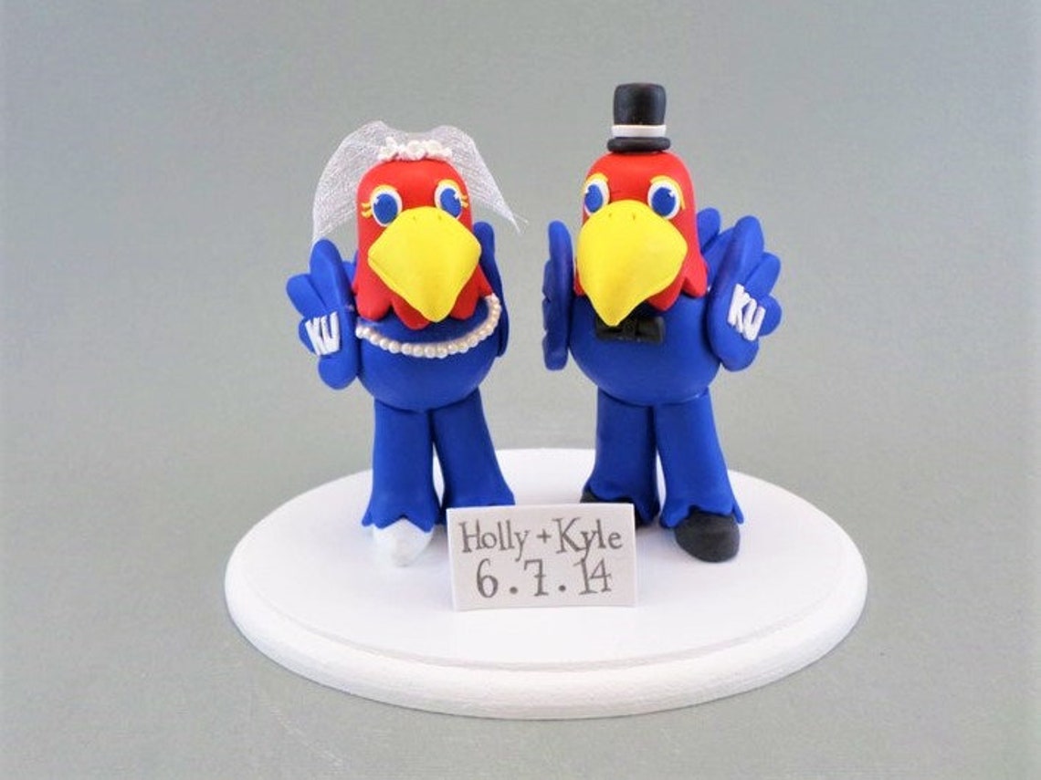 Custom Jayhawk Wedding Cake Topper - Etsy