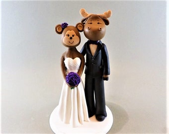 Moose Wedding Cake Topper-alaskan Moose-moose Cake | Etsy