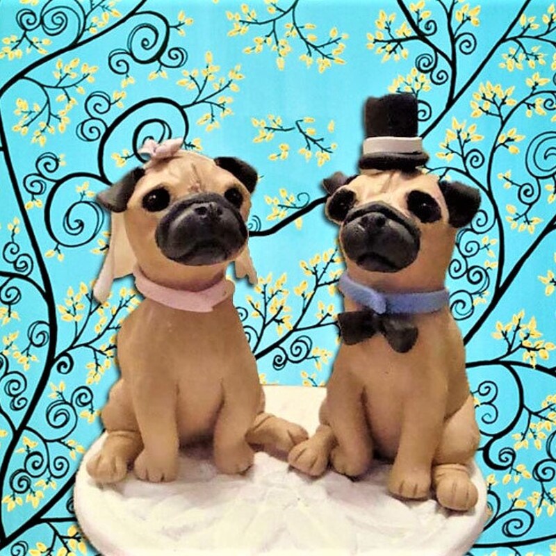 Pug Wedding Cake Topper - Etsy
