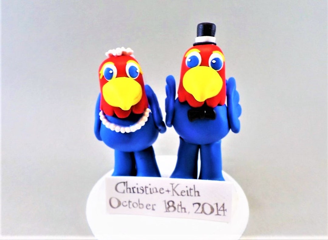 Custom Handmade Jayhawks Wedding Cake Topper - Etsy