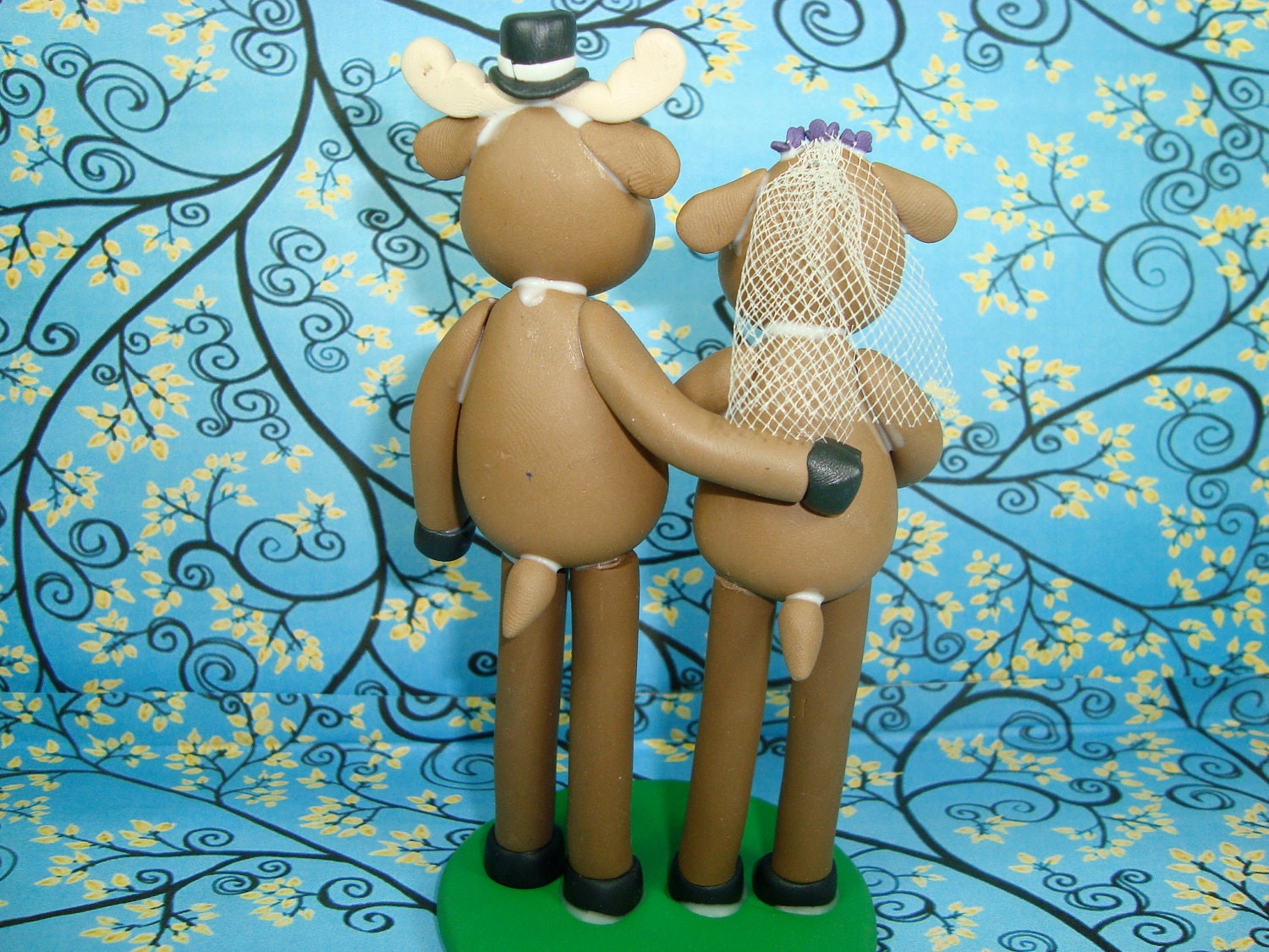Customized Moose Wedding Cake Topper - Etsy