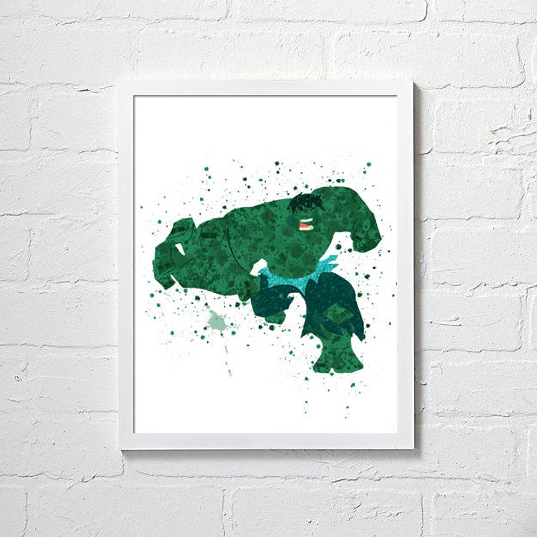 Incredible Hulk Wall Art Incredible Hulk Watercolor - Etsy