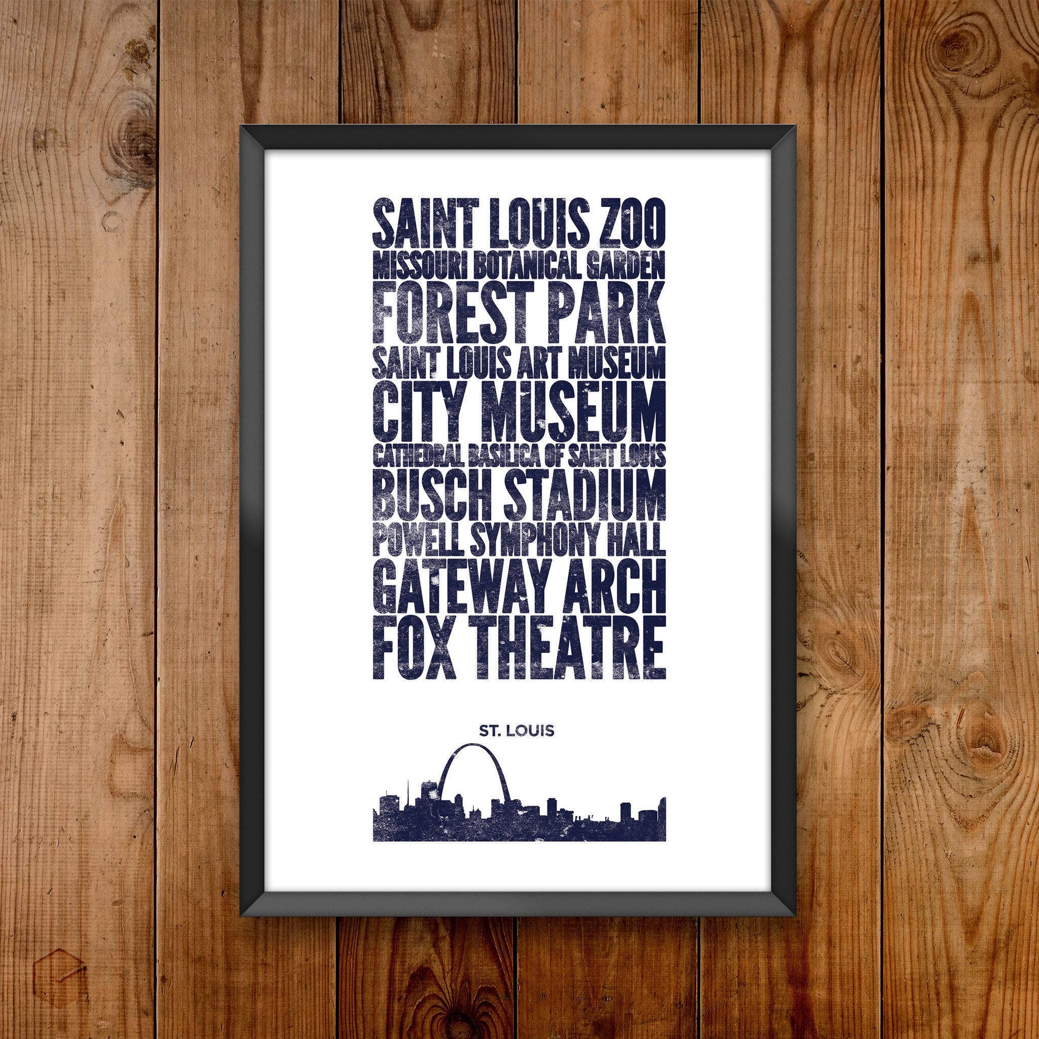 St Louis City Print - Etsy