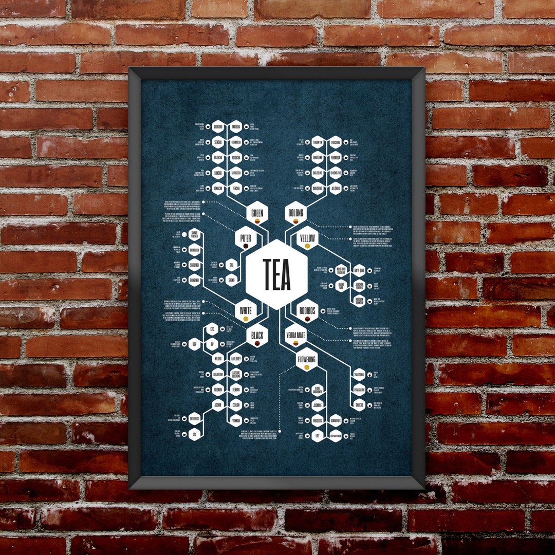 Tea Diagram - Flow Chart Poster That Meticulously Documents the ...
